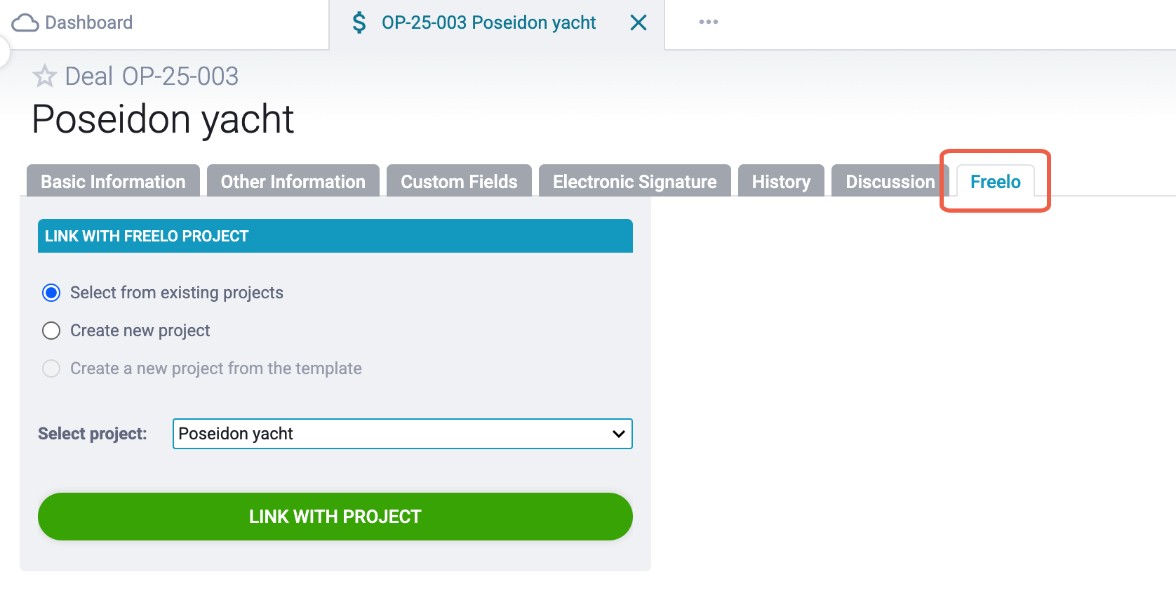 Integration with Freelo application – Raynet CRM Basics and Tutorials