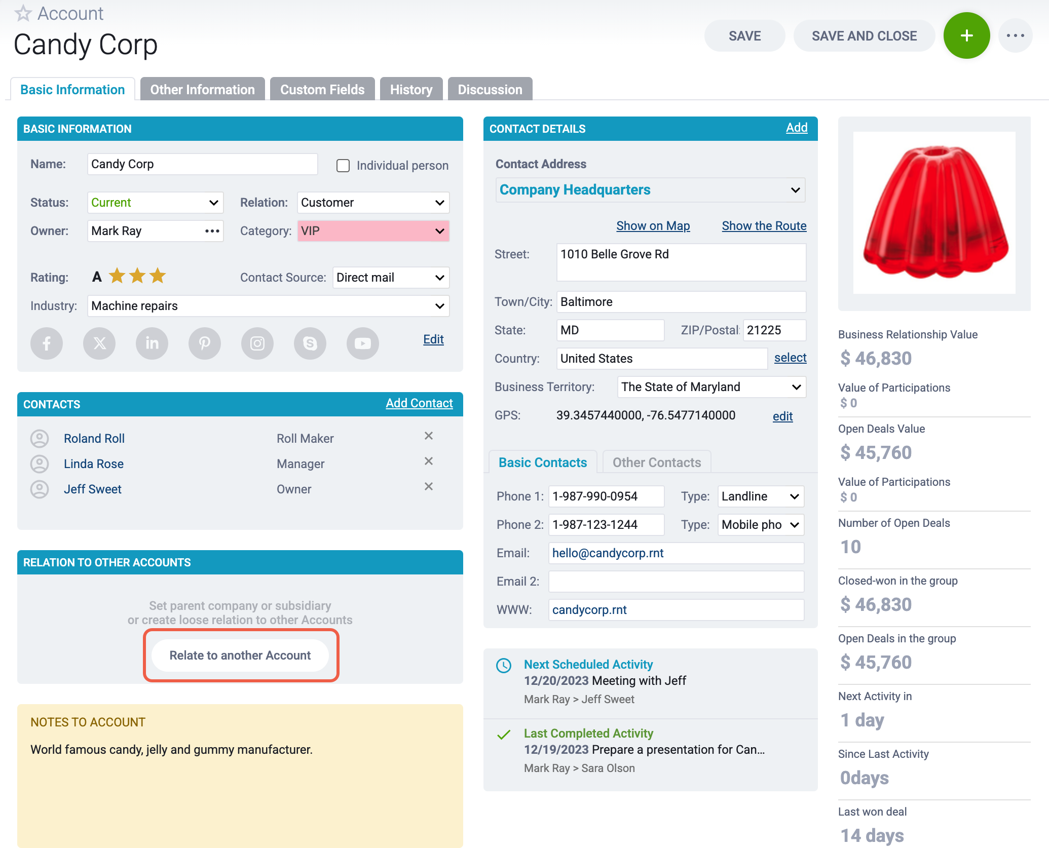 Relaciones entre Clientes – Raynet CRM Base de conocimiento