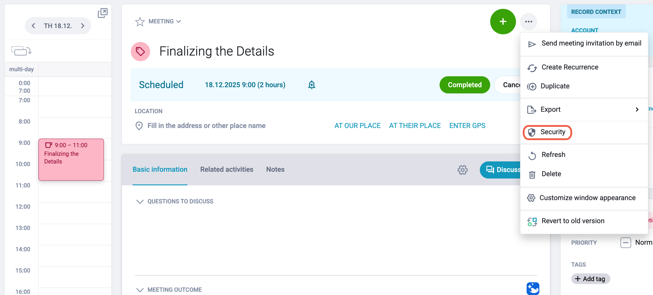 Locking Records – Raynet CRM Basics and Tutorials